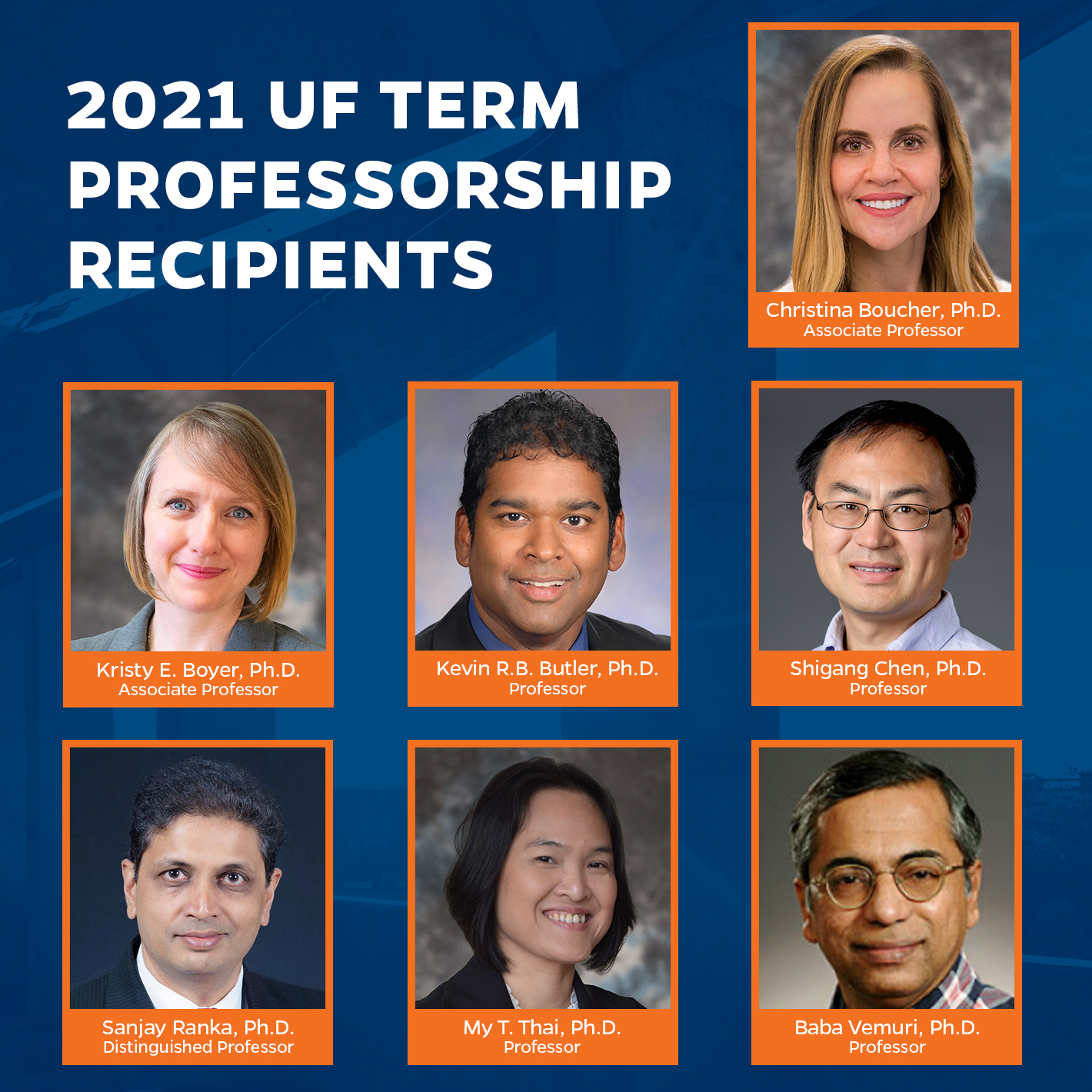 7 Faculty Members Receive UF Term Professorships - Department of ...